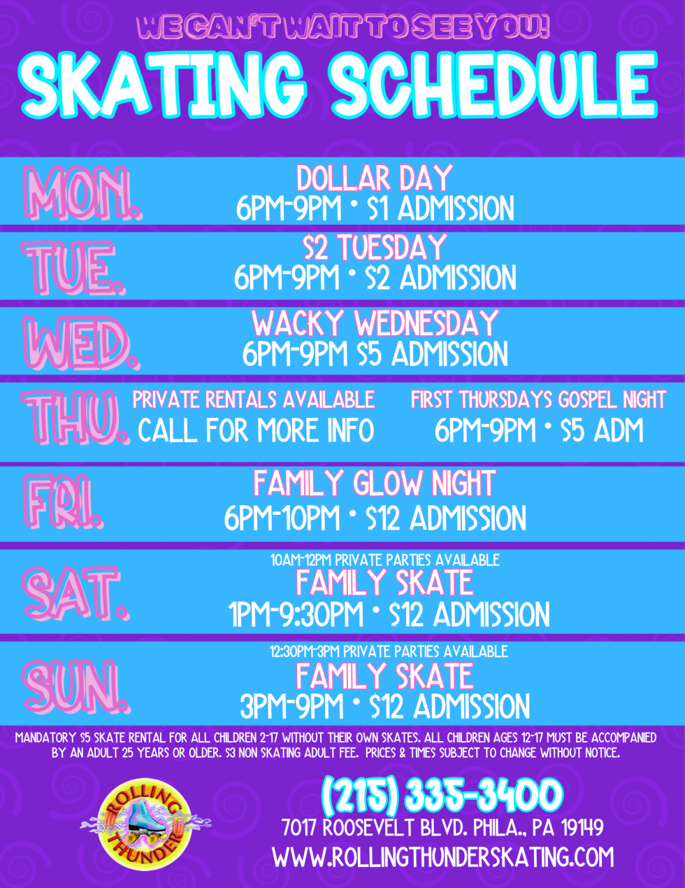 Home Rolling Thunder Skating | Premier Roller-Skating Rink in Philadelphia, PA - Rolling Thunder ...